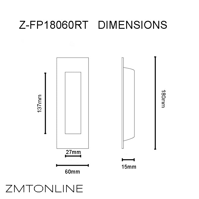 Brushed Brass Flush Pull Handle (180x60mm) – ZMTONLINE