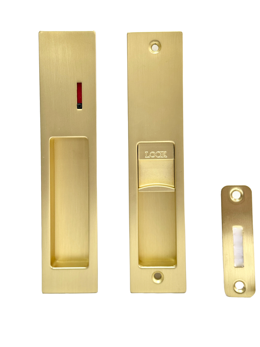 Brushed Brass Privacy Lock - Sliding Door - Slimline Series – ZMTONLINE