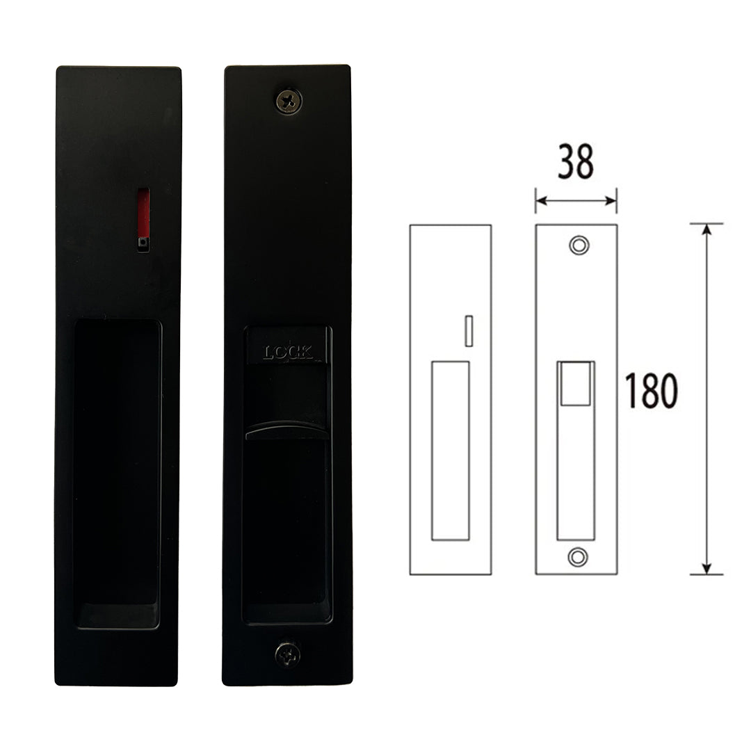 Matt Black Privacy Lock - Sliding Door - Slimline Series – ZMTONLINE