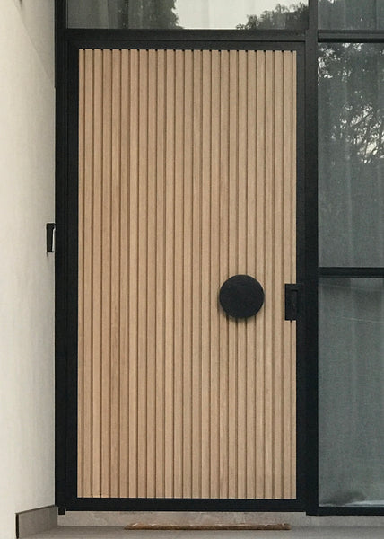 Matt Black Round Entry Door Pull Handles- RHONDO 220 (Pair) – ZMTONLINE
